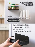 China Customized Sizes Magnetic Adsorption Spice Shelf for Kitchen Bathroom Washing Machine for sale