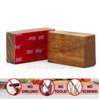 China Sustainable Wood Magnetic Knife Holder For Wall STRONG Neodymium Magnets Adhesive Strip for sale