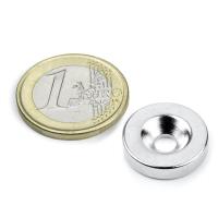 China Customized Magnet Size N52 Rare Earth Neodymium Disc Magnet with Countersunk Hole for sale