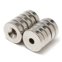 China Customized Magnet Size N52 Rare Earth Neodymium Disc Magnet with Countersunk Hole for sale