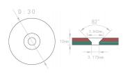 China Custom Neodymium Countersunk Magnets for Optimal Performance Density 7.6g/cm3 Grade N42 for sale