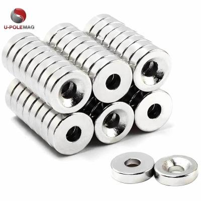 China NdFeB Grade N42 Customizable Rare Earth Round Neodymium Countersunk Magnet for Machinery for sale
