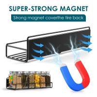 China Detachable Functional Design Super Strong 2-Layer Magnetic Spice Rack for Fridge for sale