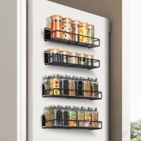 China Detachable Functional Design Super Strong 2-Layer Magnetic Spice Rack for Fridge for sale