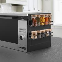 China Detachable Functional Design Super Strong 2-Layer Magnetic Spice Rack for Fridge for sale