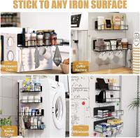 China Super Space-Saving Magnetic Spice Rack for Refrigerator Strong Magnet Metal Material for sale