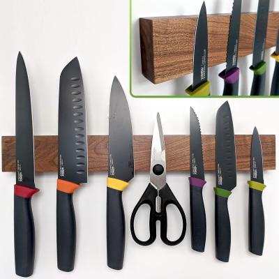 China 16 Inch Professional Wooden Magnetic Knife Strip Space-Saving Knife Rack With Power Ideal for Blocks Roll Bags for sale