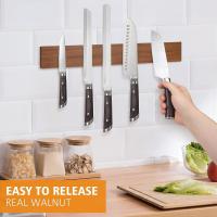 China 16 Inch Professional Wooden Magnetic Knife Strip Space-Saving Knife Rack With Power Ideal for Blocks Roll Bags for sale