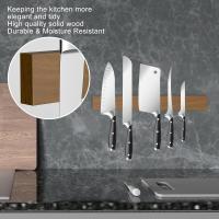 China Customize Your Kitchen Accepting Customized Logo for Acacia Wood Magnetic Knife Strips for sale