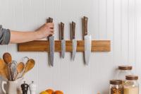 China Customize Your Kitchen Accepting Customized Logo for Acacia Wood Magnetic Knife Strips for sale