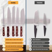 China Home Kitchen Knife Holder with Customized Logo Acceptable Stainless Steel Magnetic for sale