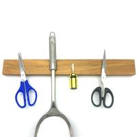 China Acacia Wood Magnetic Knife Strip Rack for Stylish and Practical Kitchen Knife Storage for sale