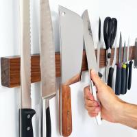 China Walnut Wood Magnetic Knife Holder for Wall Fully Enclosed Shipping by Sea/Air/Express for sale