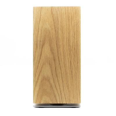 China Kitchen Magnetic Knife Holder with Metal Plate 360 Rotating Oak Wood Construction for sale