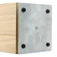 China Kitchen Magnetic Knife Holder with Metal Plate 360 Rotating Oak Wood Construction for sale