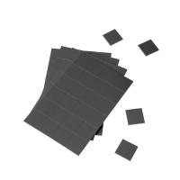 China 0.1mm Adhesive Thickness Isotropic Flexible Rubber Magnetic Squares with Adhesive for sale