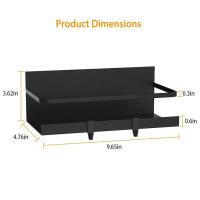China Magnetic Fridge Organizer With Black Seasoning Racks And Free Hooks for sale