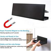 China Magnetic Fridge Organizer With Black Seasoning Racks And Free Hooks for sale