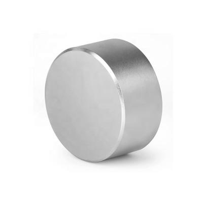 China Super Powerful Big Round Magnet with Nickel Coating Top- Permanent Neodymium Magnets for sale