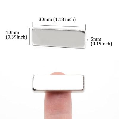 China F30x10x5mm Industrial Magnet N52N35 Super Strong Rectangular Bar Magnets for Home DIY for sale