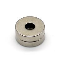 China 80-220 Degree Centigrade Round Disc Neodymium Magnet N52 NdFeB with Countersunk Hole for sale
