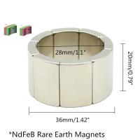 China High Temperature Curved Neodymium Magnet Segment for Industrial Motor/Generator Arc Shape for sale