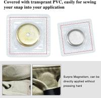 China Industrial Magnet Hidden Sew PVC Invisible Magnetic Closure Buttons with Zinc Coating for sale