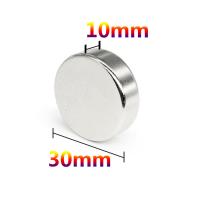 China Powerful Rare Earth NdFeb Magnet Permanent N52 Axial Circular Neodymium Magnets D30x10mm for sale
