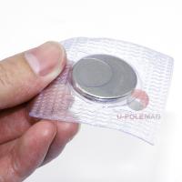 China Steel Magnet PVC Material Magnet Button N52 Powerful Round Rare Earth Neodymium Magnet for sale