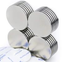 China Round Disc Magnet Made with Permanent NiCuNi Coating on 3M Self Adhesive Magnetic Sheet for sale