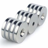China Golden Customized Neodymium Magnet with Countersunk Hole and Axial Magnetism Direction for sale