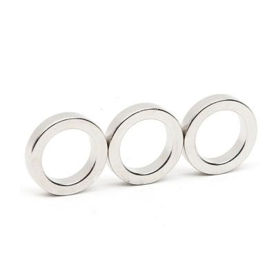 China Permanent Neodymium N42 Ring Shape Electrical Magnets Coated in Silver for Industrial for sale