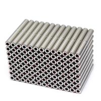China Cutting Service Customized Permanent Axially Diametrically Magnetized N52 Neodymium Magnet Hollow Cylinder for sale