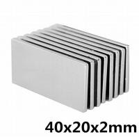 China Max Working Temperature 80°C N52 Neodymium Magnets with Ni Coating 50 x 25 x 15 mm for sale
