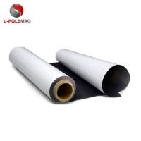 China Rubber Magnet Roll White PVC/Permanent Magnetic Sheet Roll/Magnetic Roll Material for sale