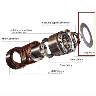 China Long-lasting Coating High Grade Custom Neodymium Ring Magnet for Wheel Hub Motor for sale