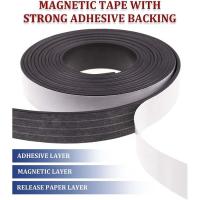 China Flexible Rubber Magnetic Tape for AGV Guiding 50mm N/S Pole Isotropic/Anisotropic for sale