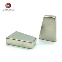 China Customized Size N48 Neodymium Trapezoid Magnet for Temperature Vibrator Wind Generator for sale