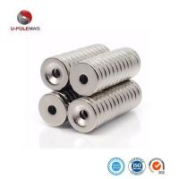 China Industrial N52 Neodymium Rare Earth Countersink Hole Magnets with Nickel Coating for sale