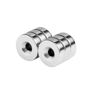 China Industrial Round Rare Earth Neodymium Magnets with Countersunk Hole and ±1% Tolerance for sale