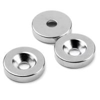 China Industrial Round Rare Earth Neodymium Magnets with Countersunk Hole and ±1% Tolerance for sale