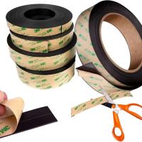 China Flexible Neodymium Magnet Tape 30x1.5mm with Permanent Adhesive and Cutting Service for sale