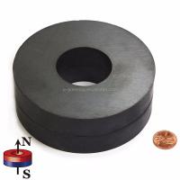 China Customized Y35 Ferrite Magnet Diametrically Magnetized Ring for Professional Speaker for sale