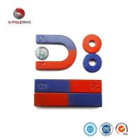 China 7.3g/cm3 Density Red Blue Painted Pole U Shaped Horseshoe Magnet for Teaching Materials for sale