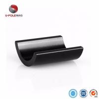 China Customized Size ARC NdFeB Magnet Coating Black Epoxy Neodymium Segment Magnets for Motor for sale