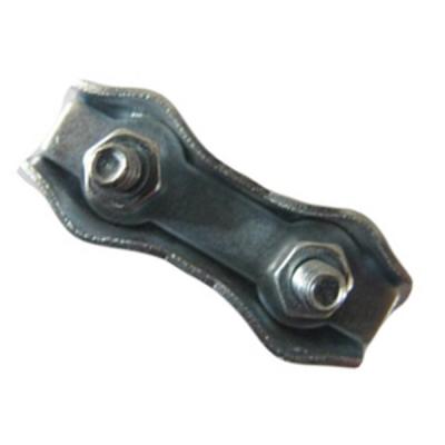 China Stainless Steel Duplex Wire Rope Clamp Clip Carbon Steel Zinc Plated for sale