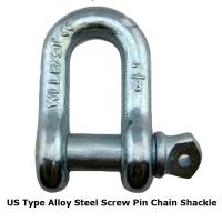 China 1/4 Inch Galvanized Screw Alloy Steel Pin Chain Shackles ISO9001 for sale