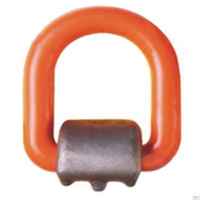 China Carbon Steel Forged D Ring Power Coated G80 Weld In D Rings With Wrap for sale