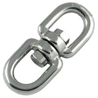 China Stainless Steel Double Eye And Eye Swivel High Polished European Type for sale