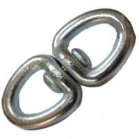 China 0.3T - 6T Marine Rigging Hardware Double Round Eye Swivel Zinc Plated for sale